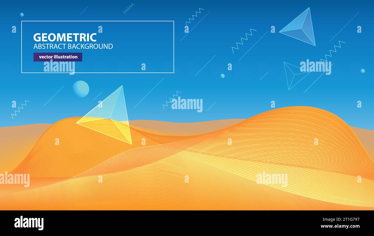 Abstract colorful geometric wave background. Vector illustration Stock ...