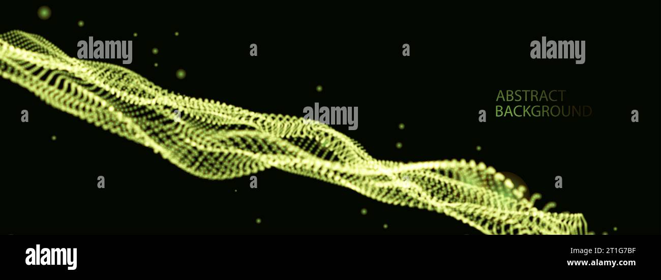 Abstract Vector Background Glowing Particles Dynamic Flow Stock Vector Image And Art Alamy