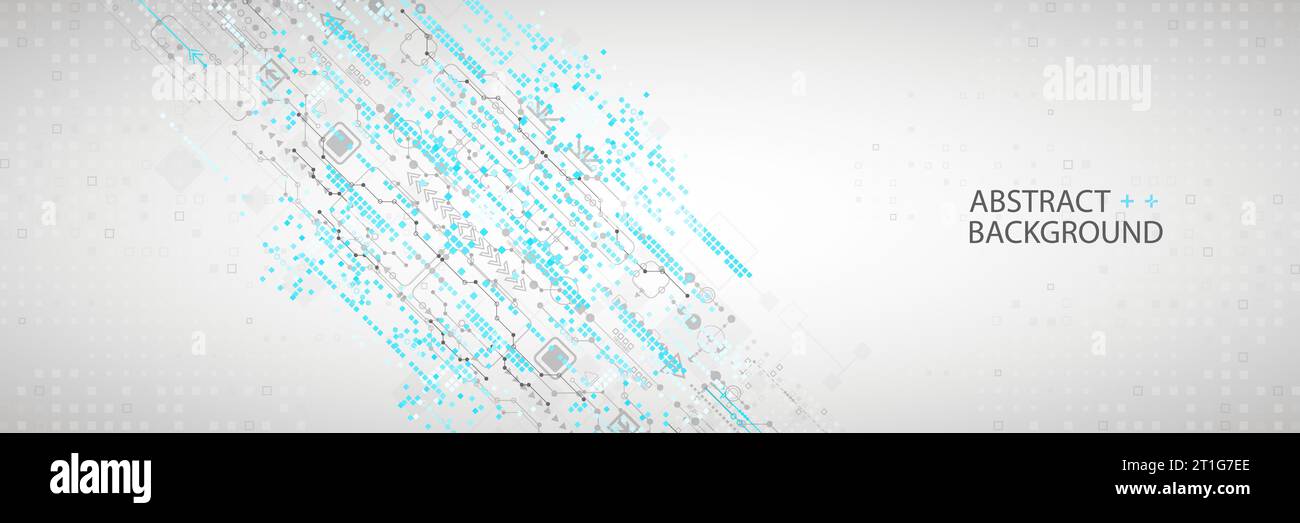 Abstract technological background with various elements. Structure ...