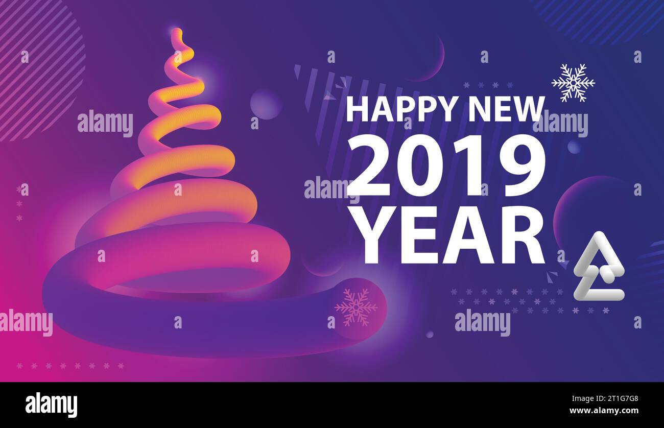 Happy New year party poster. Abstract wave gradients background. Vector ...