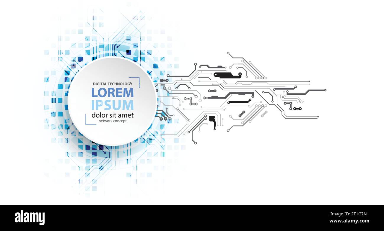 Vector illustration, Hi-tech digital technology and engineering theme ...