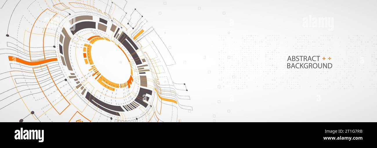 Vector illustration, Hi-tech digital technology and engineering theme ...