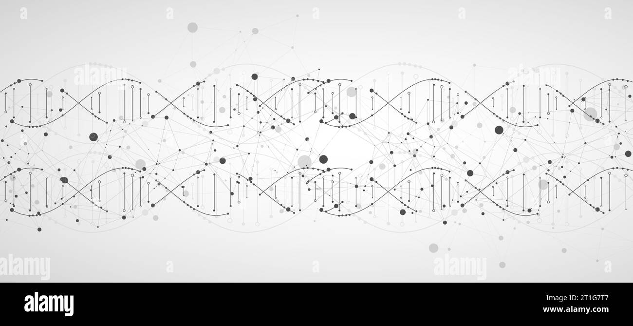 Science template, wallpaper or banner with a DNA molecules. Vector ...