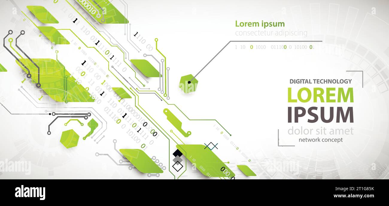 Vector illustration, Hi-tech digital technology and engineering theme ...