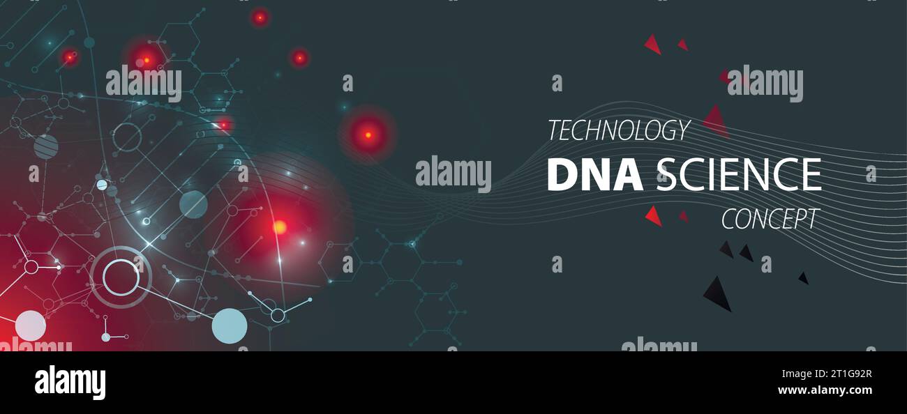 Science template, wallpaper or banner with a DNA molecules. Vector ...
