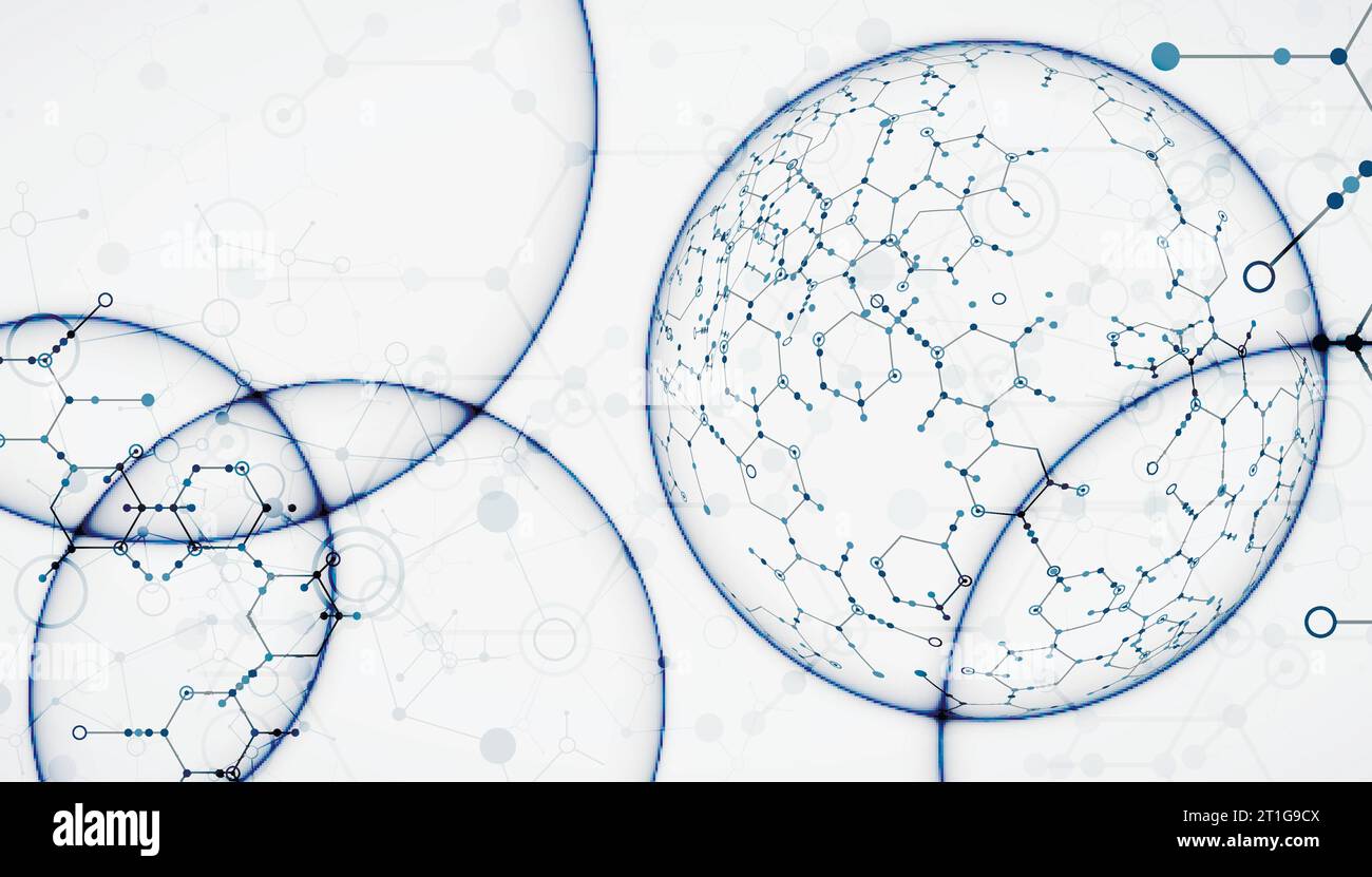 Abstract technology hexagonal background. Connection structure. Science ...