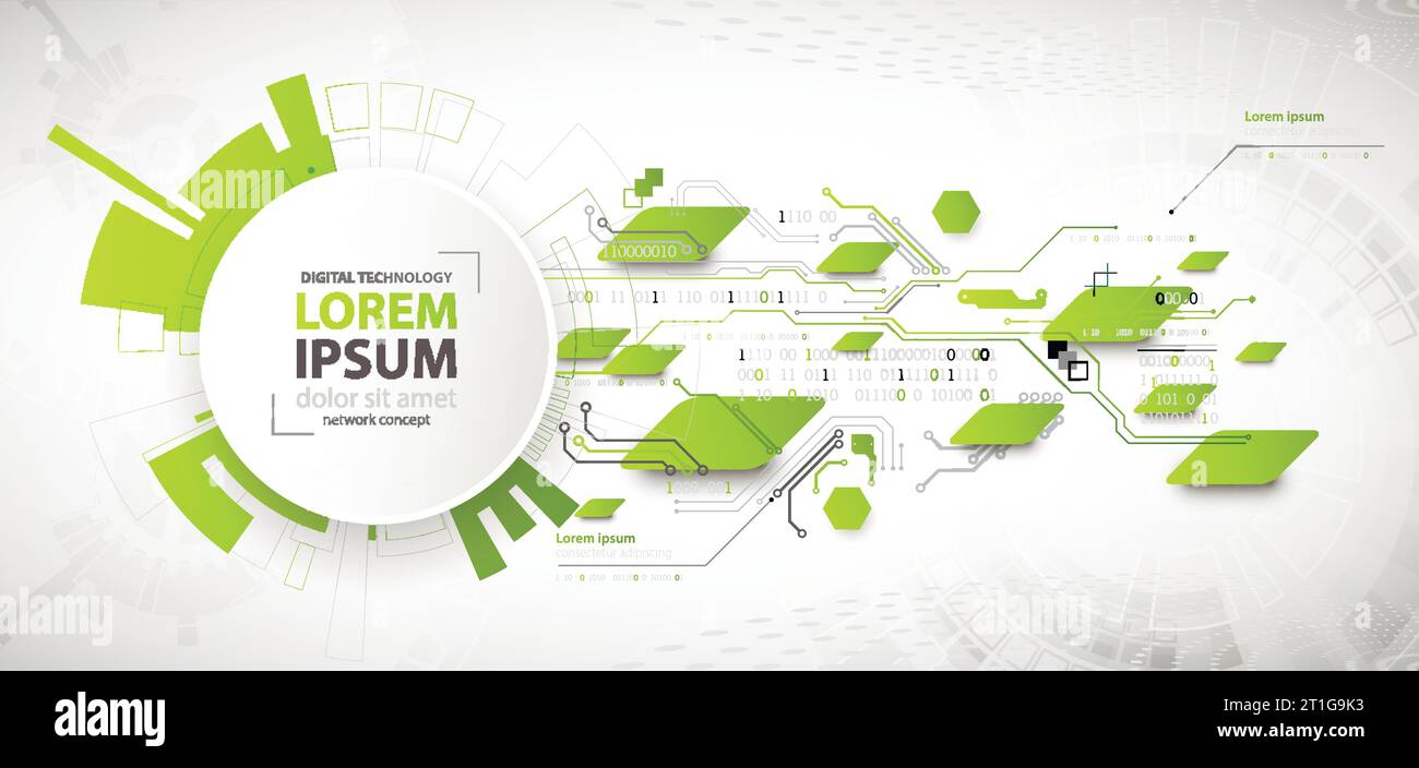 Vector illustration, Hi-tech digital technology and engineering theme ...