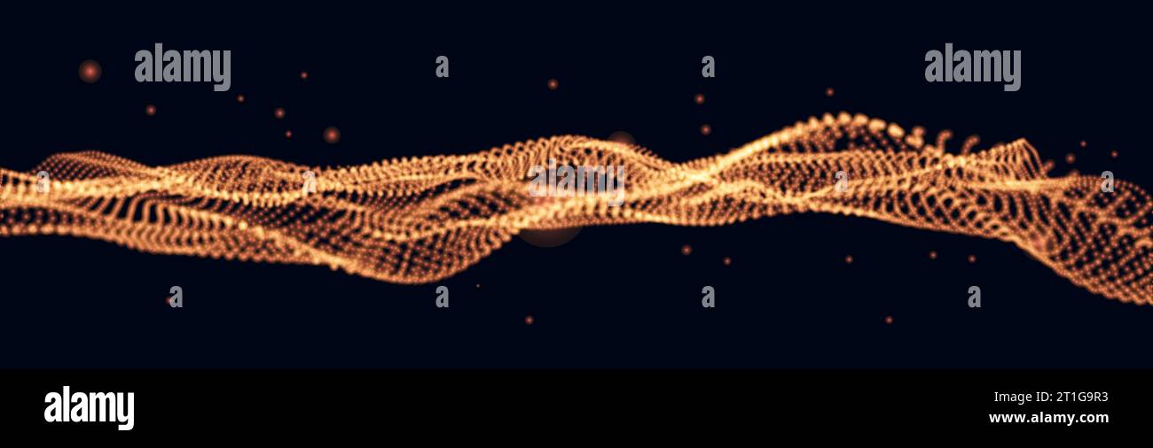 Abstract vector background. Glowing particles dynamic flow Stock Vector Image & Art - Alamy