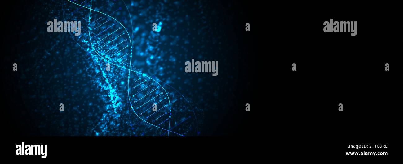 Science template, abstract background with a 3D DNA molecules. Vector ...
