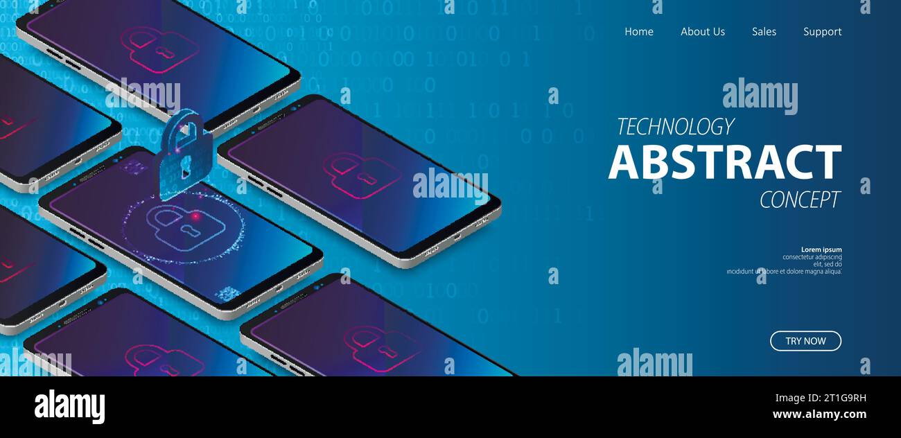 Mobile security protection. Vector illustration Stock Vector Image ...