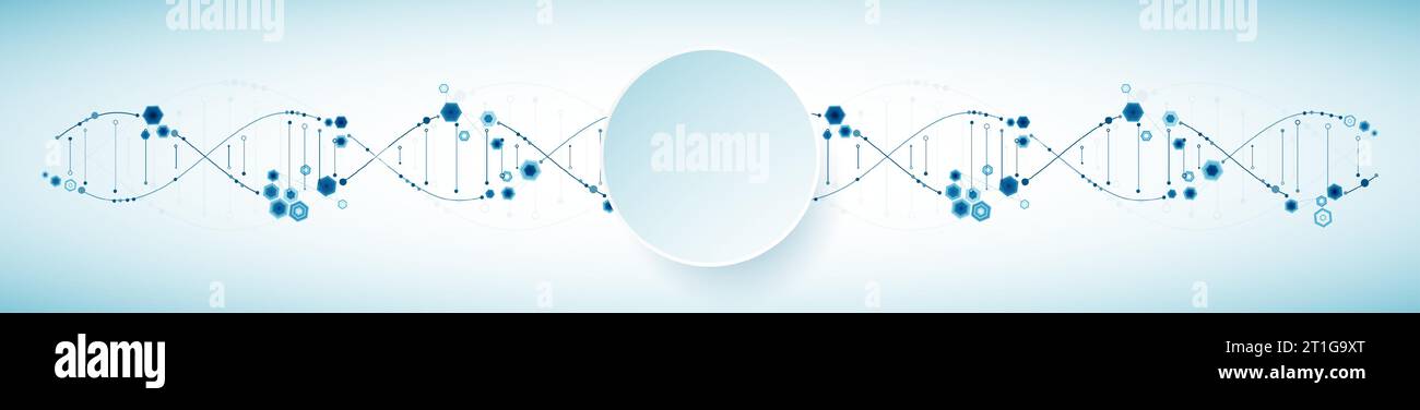 Science template, abstract background with a 3D DNA molecules. Vector ...