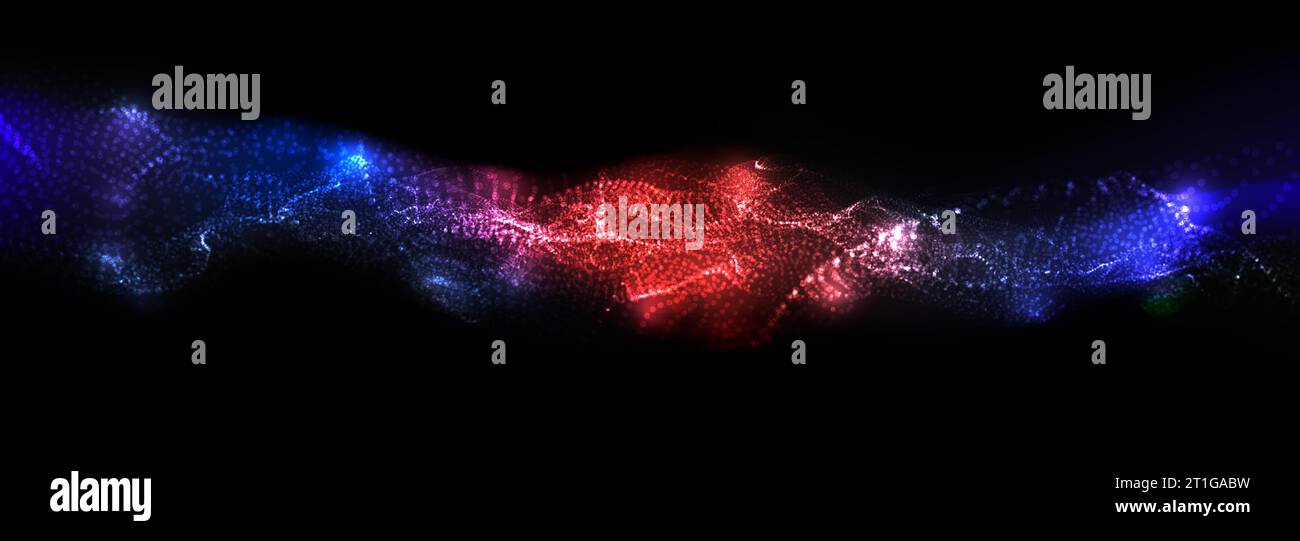 Abstract background. Particles liquid dynamic flow. Trendy fluid cover ...