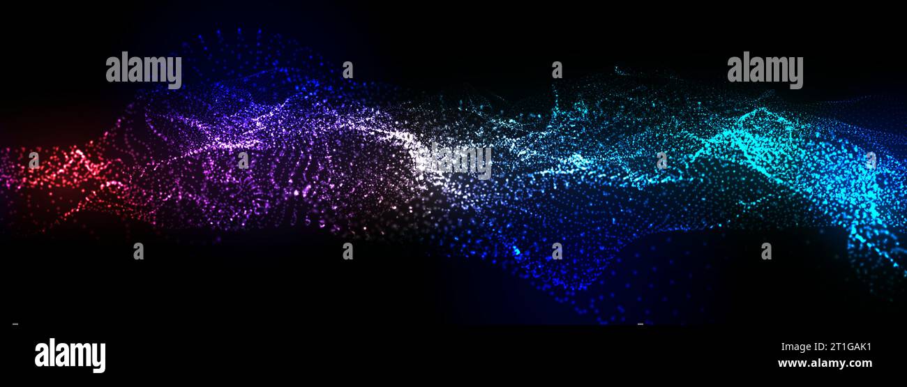 Abstract vector background. Glowing particles dynamic flow Stock Vector Image & Art - Alamy