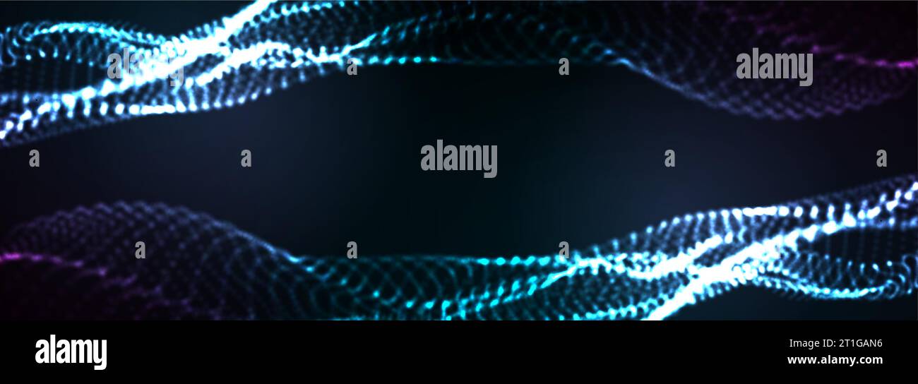 Abstract vector background. Glowing particles dynamic flow Stock Vector Image & Art - Alamy