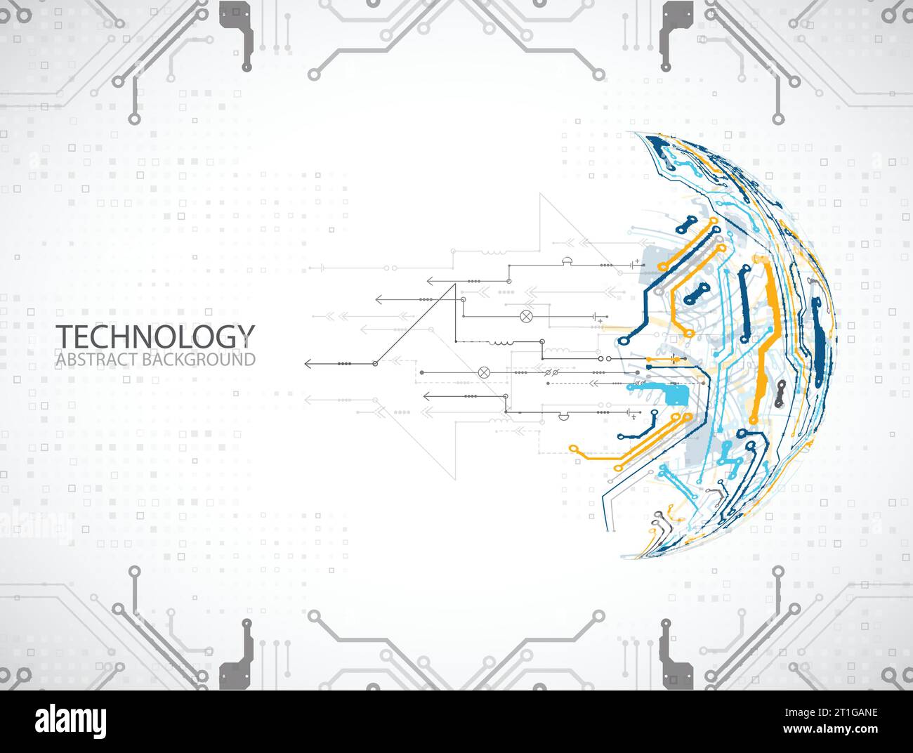 Vector illustration, Hi-tech digital technology and engineering theme ...