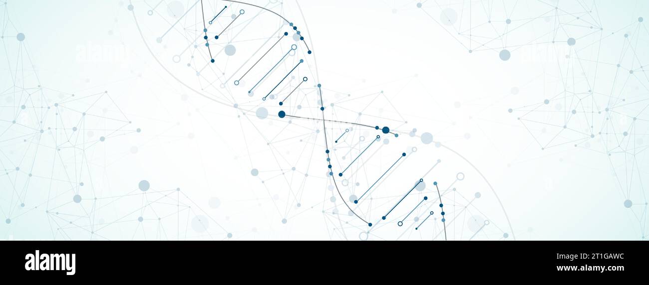 Science template, wallpaper or banner with a DNA molecules. Vector ...