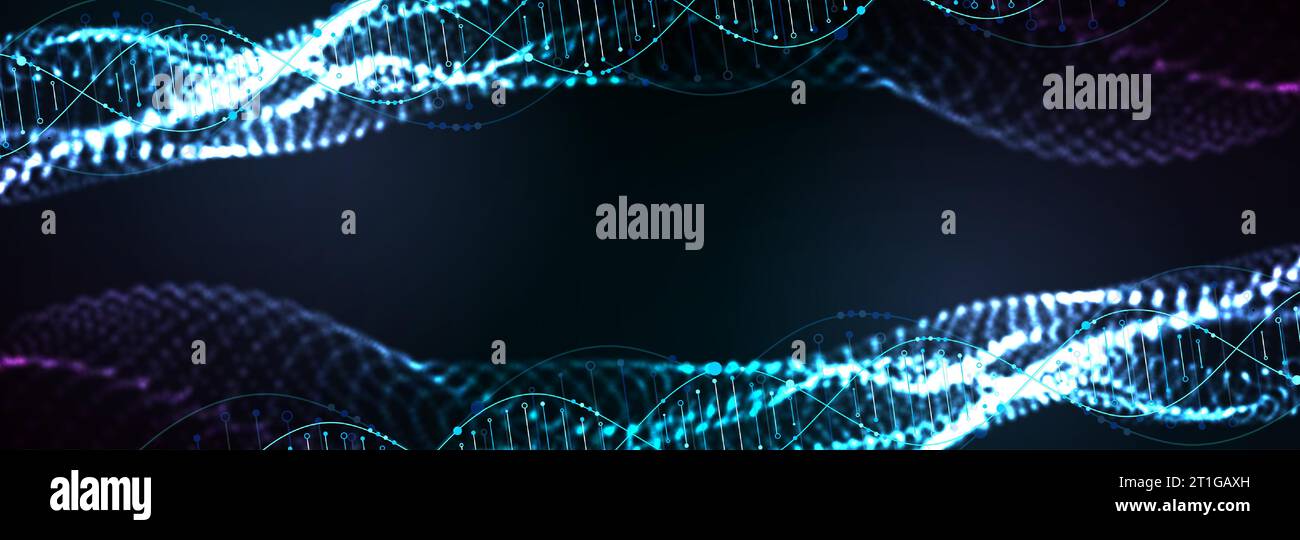 Science template, abstract background with a 3D DNA molecules. Vector ...