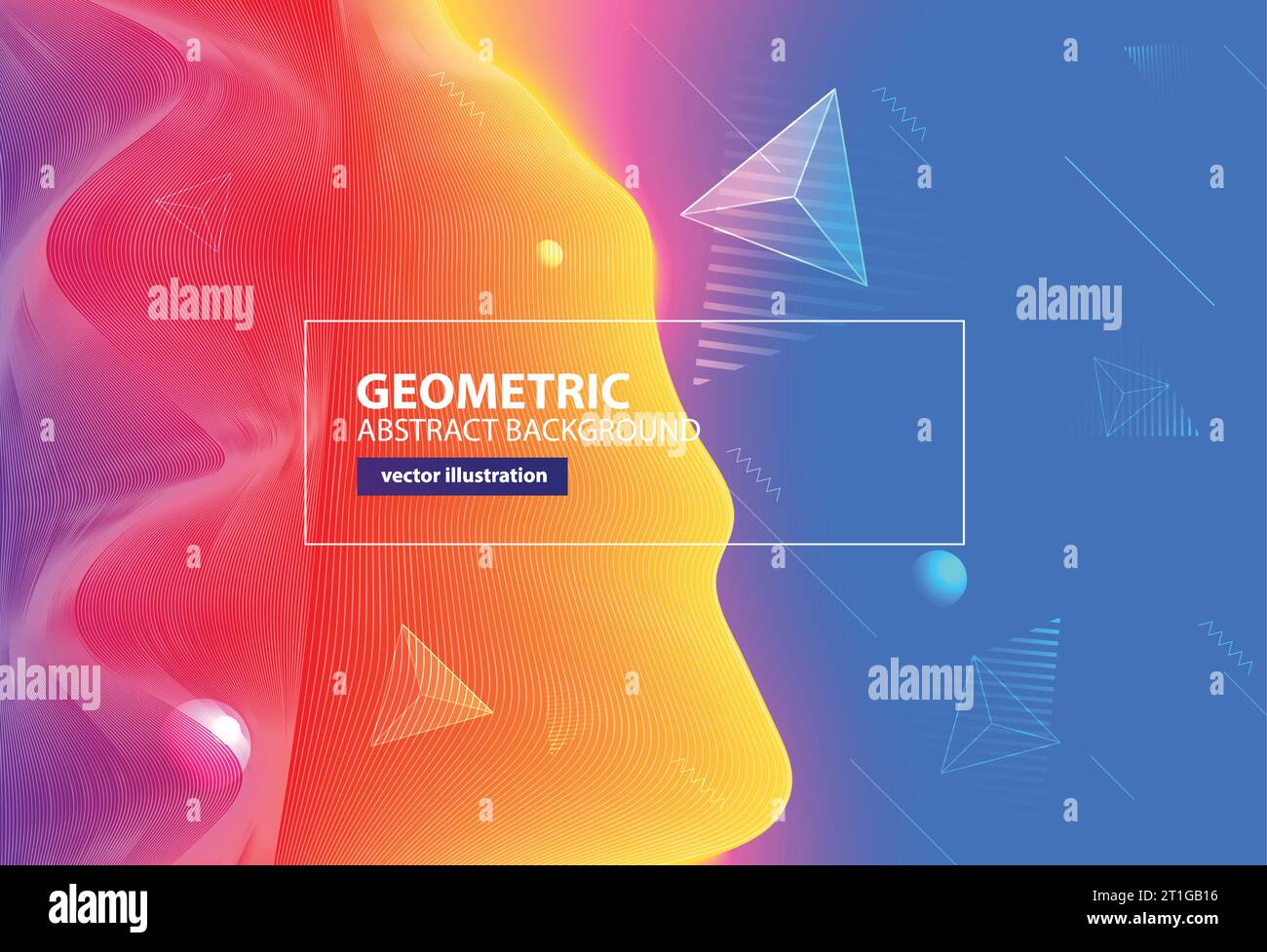 Abstract colorful geometric wave background. Vector illustration Stock ...