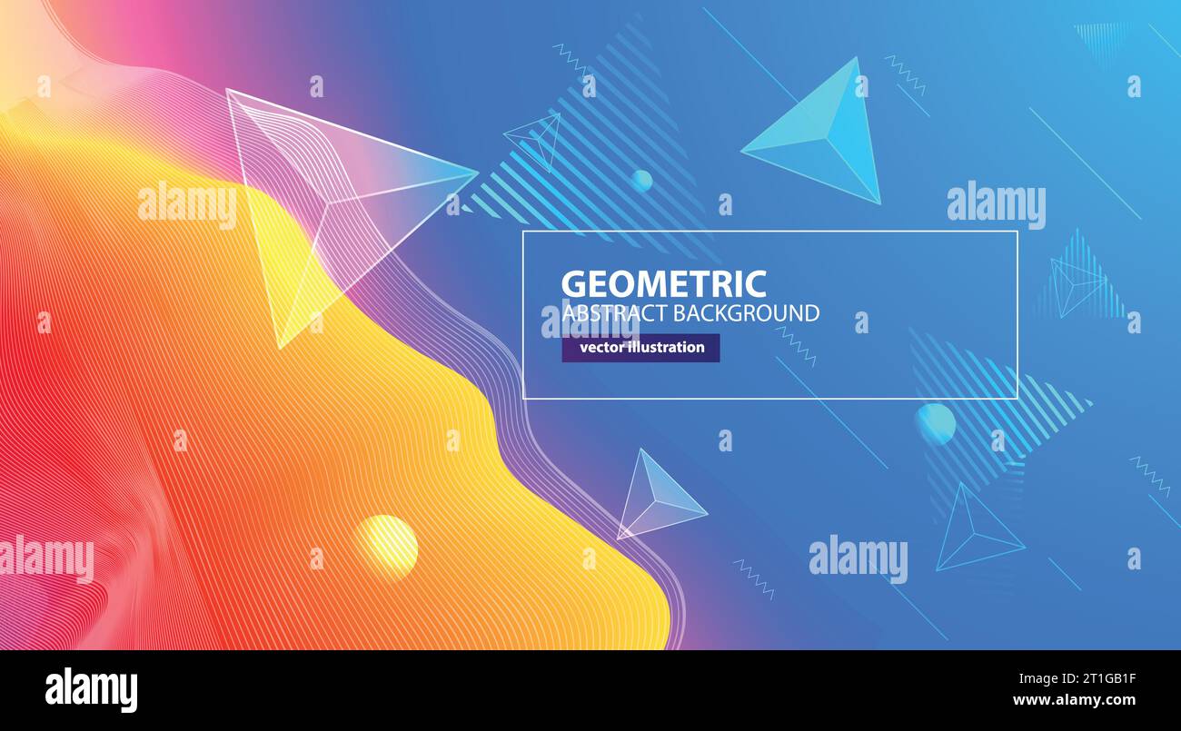 Abstract colorful geometric wave background. Vector illustration Stock ...