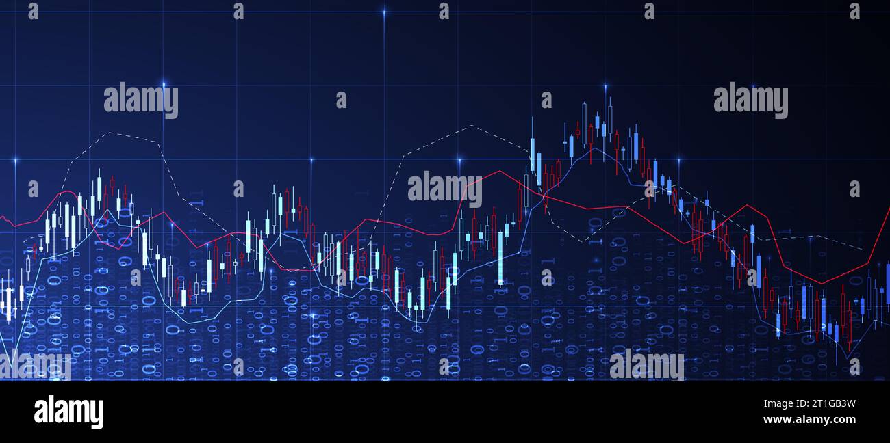 Financial trade concept. Stock market and exchange. Candle stick graph ...
