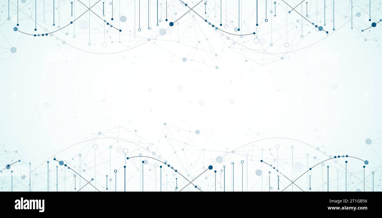 Science template, wallpaper or banner with a DNA molecules. Vector ...