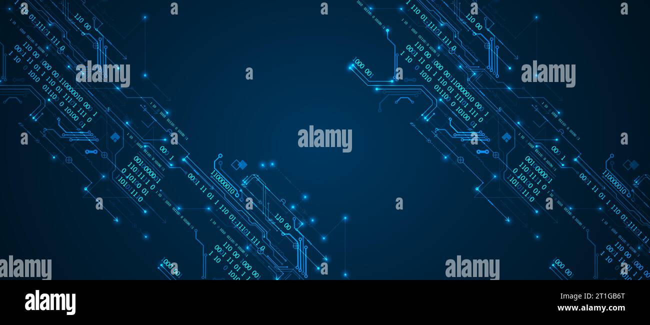 Abstract technology concept. Circuit board, high computer color ...
