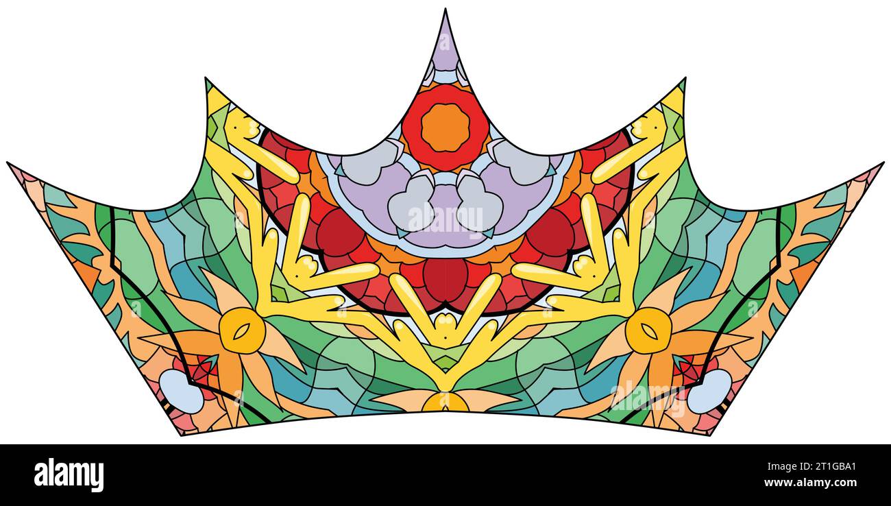 Crown zentangle styled for t-shirt design, tattoo and other decorations ...