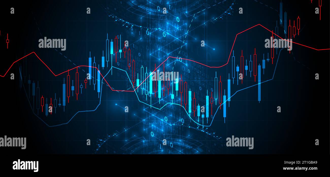Financial trade concept. Stock market and exchange. Candle stick graph ...