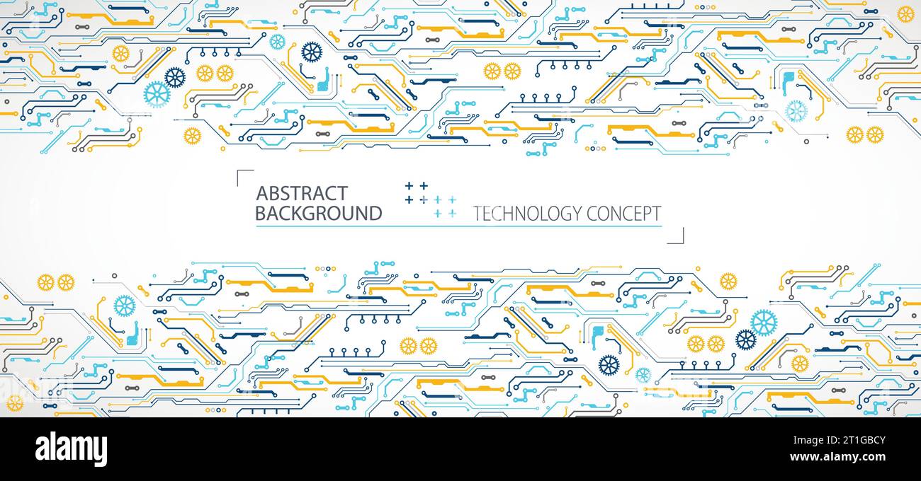 Hi-tech digital technology and engineering theme Stock Vector Image ...