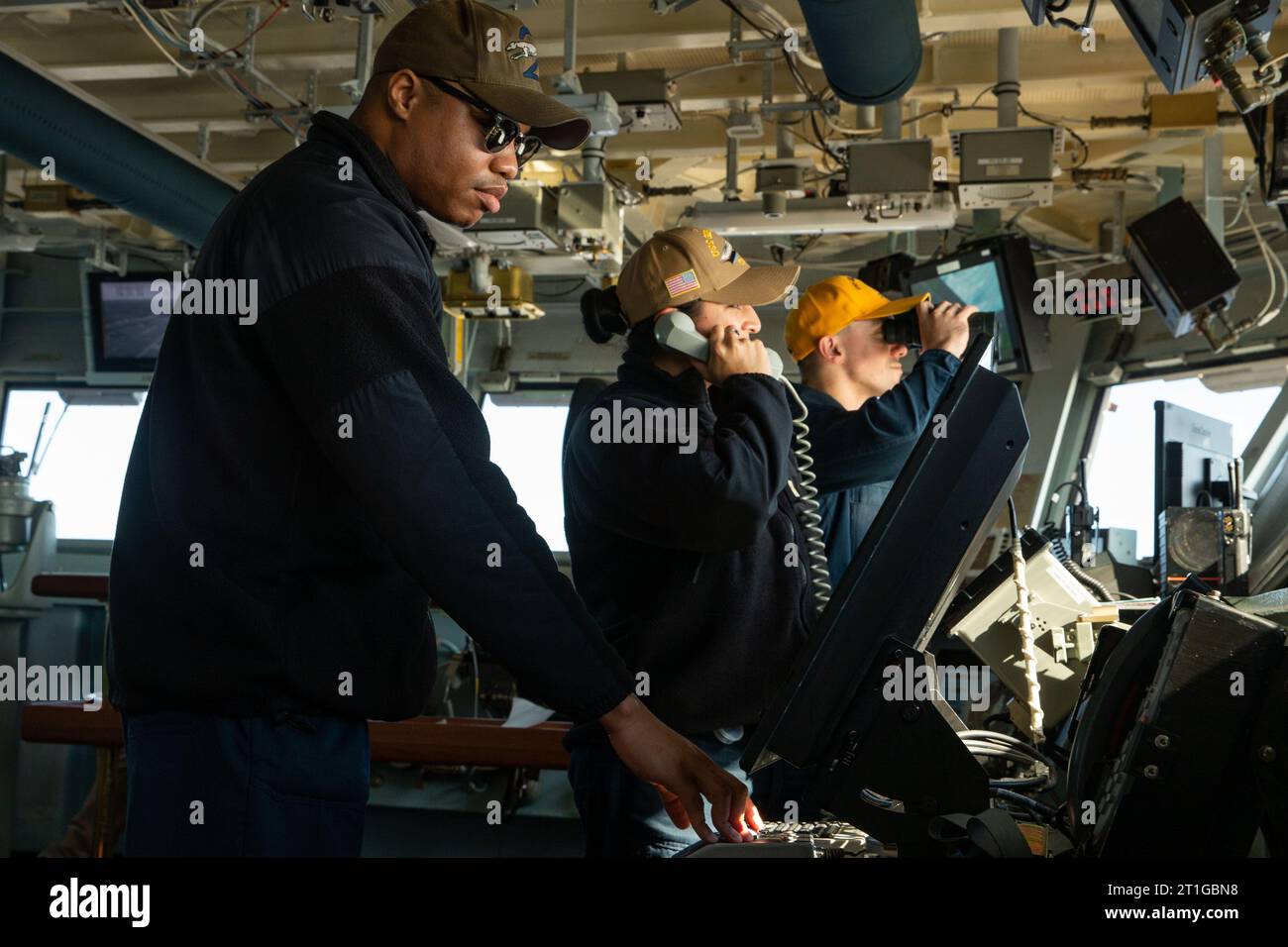 Mediterranean Sea. 10th Oct, 2023. Sailors assigned to the world's largest aircraft carrier USS ...