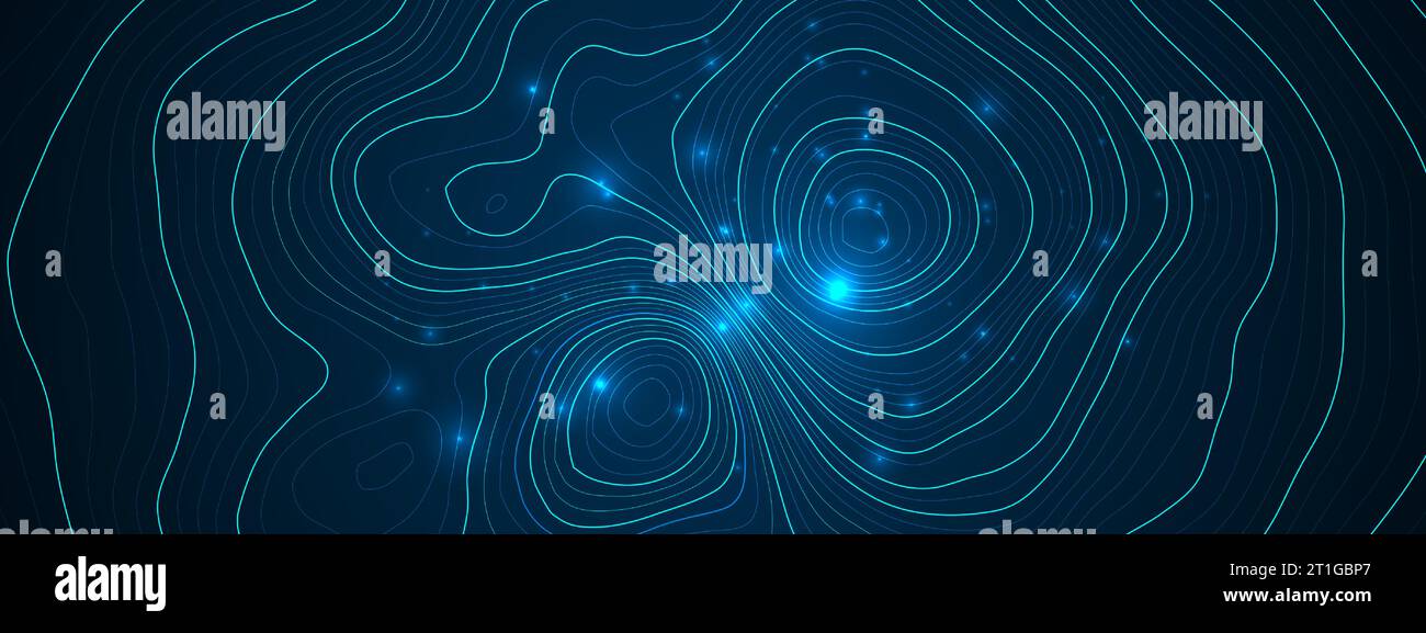 Vector landscape geodesy topography map background. Line texture ...