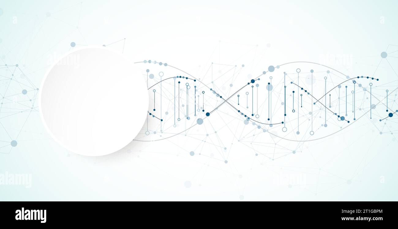 Science template, wallpaper or banner with a DNA molecules. Vector ...