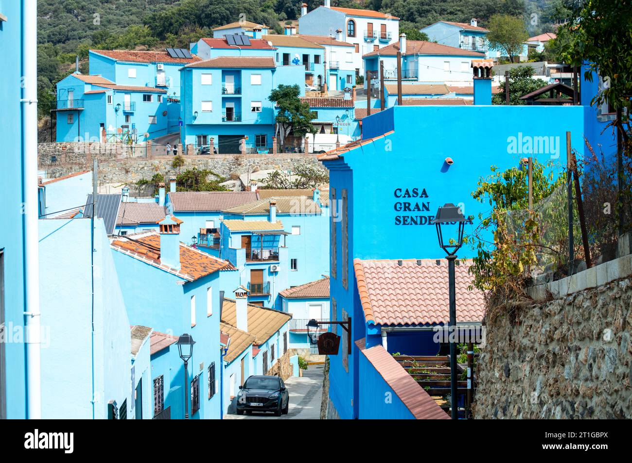 JUZCAR, SPAIN - OCTOBER 6, 2023: Visiting of blue Smurfs Village in ...