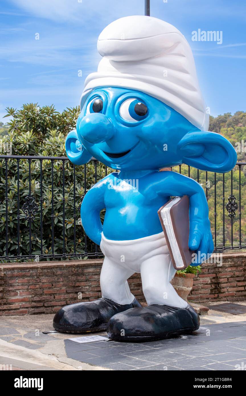 JUZCAR, SPAIN - OCTOBER 6, 2023: Visiting of blue Smurfs Village in ...