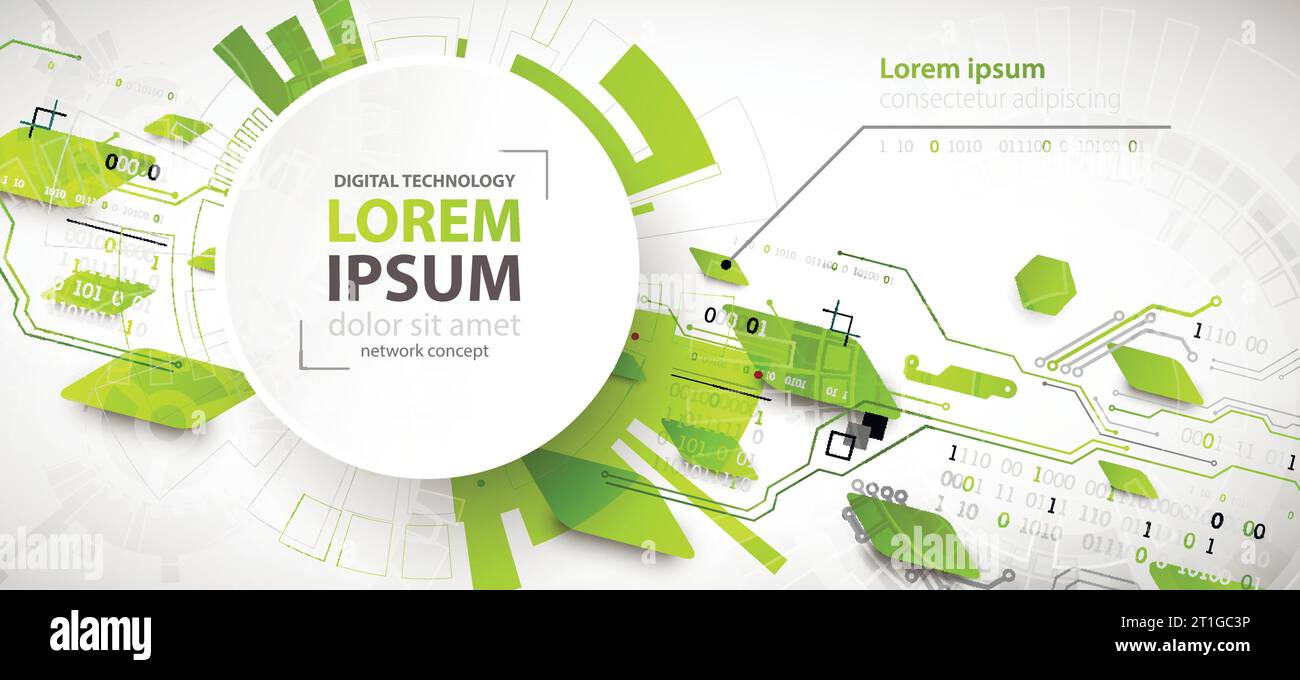 Vector illustration, Hi-tech digital technology and engineering theme ...