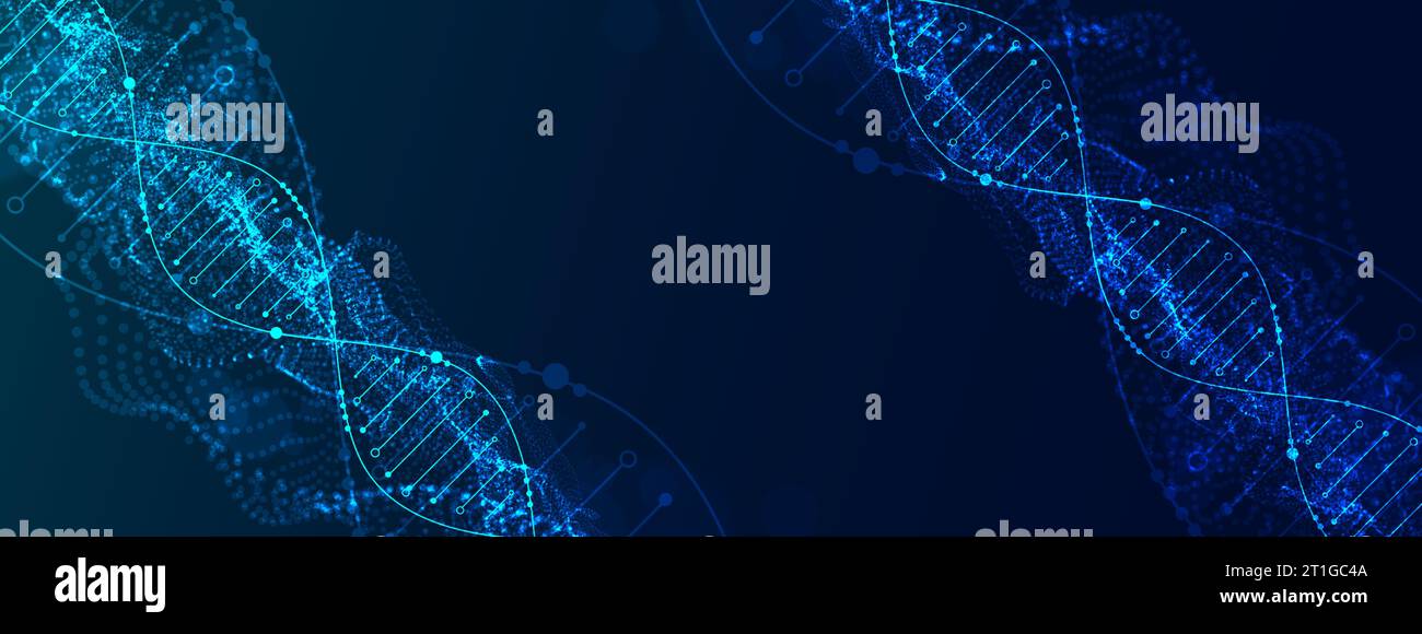 Science template, abstract background with a DNA molecules. Vector ...