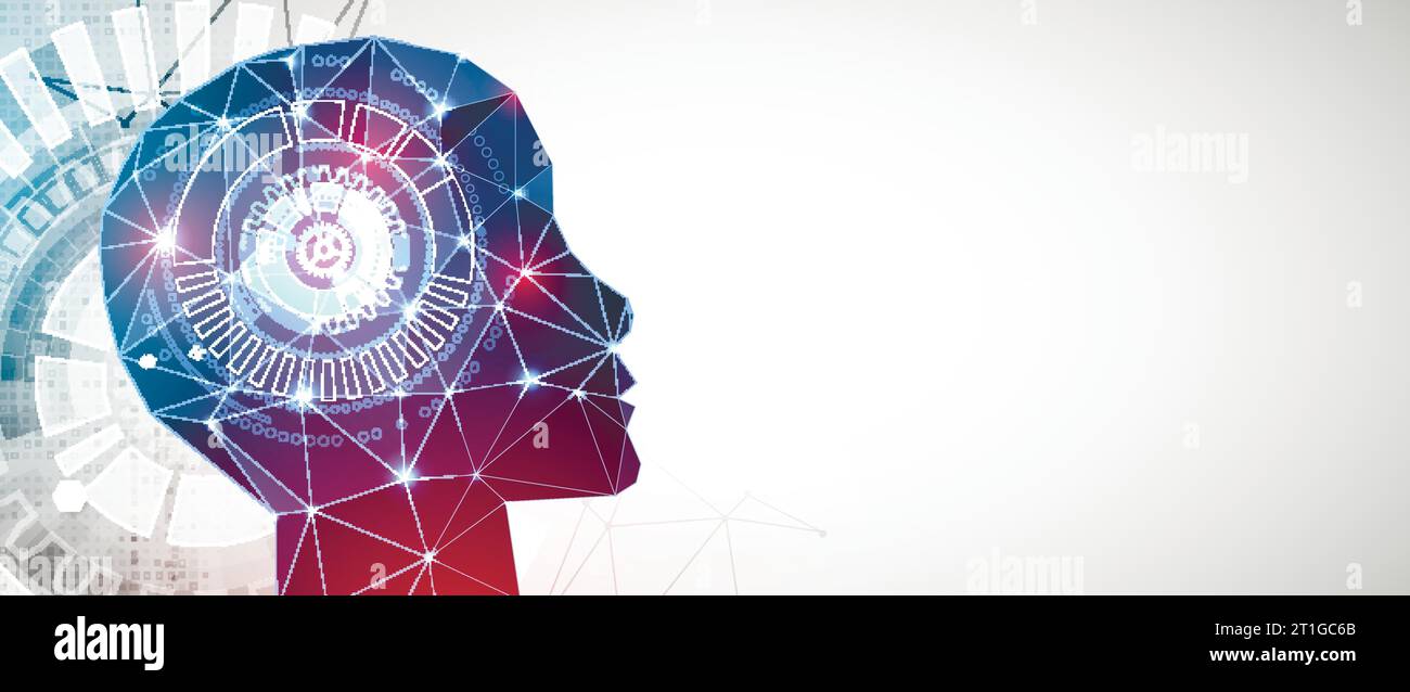 Artificial Intelligence concept. Creative brain concept background ...