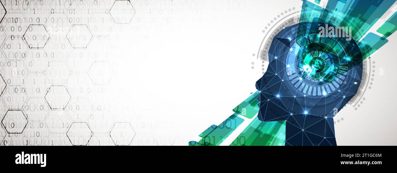 Artificial Intelligence concept. Creative brain concept background ...
