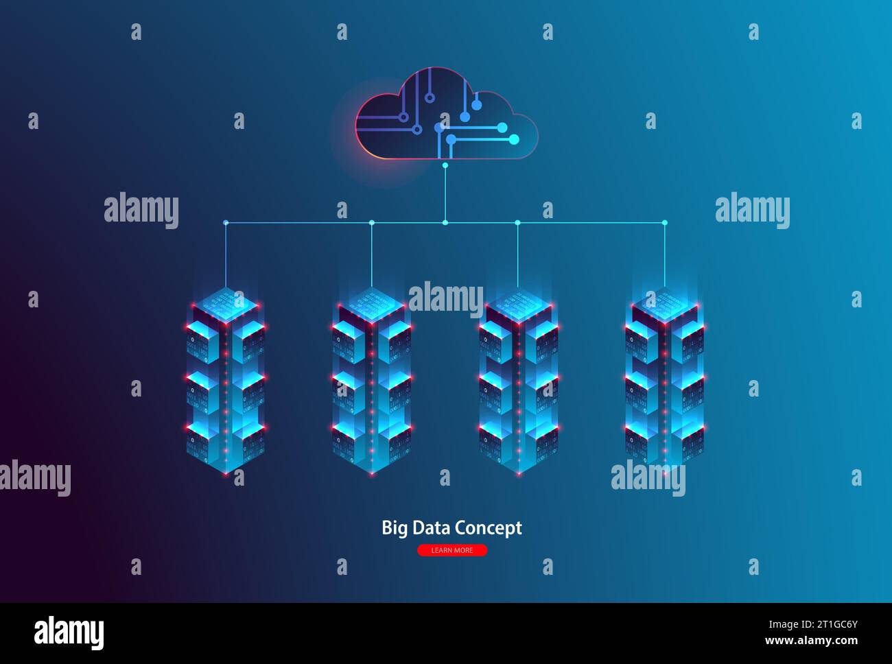 Cloud Computing Storage Hosting Services Vector Concept Computer Technology Network