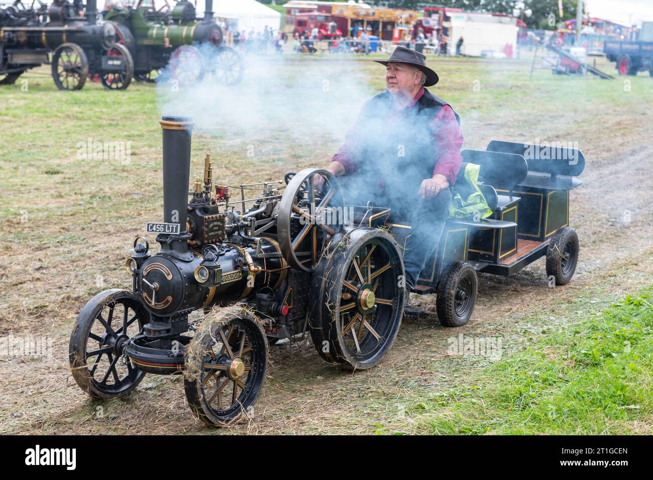 Low Ham.Somerset.United Kingdom.July 23rd 2023.A miniature Fowler ...