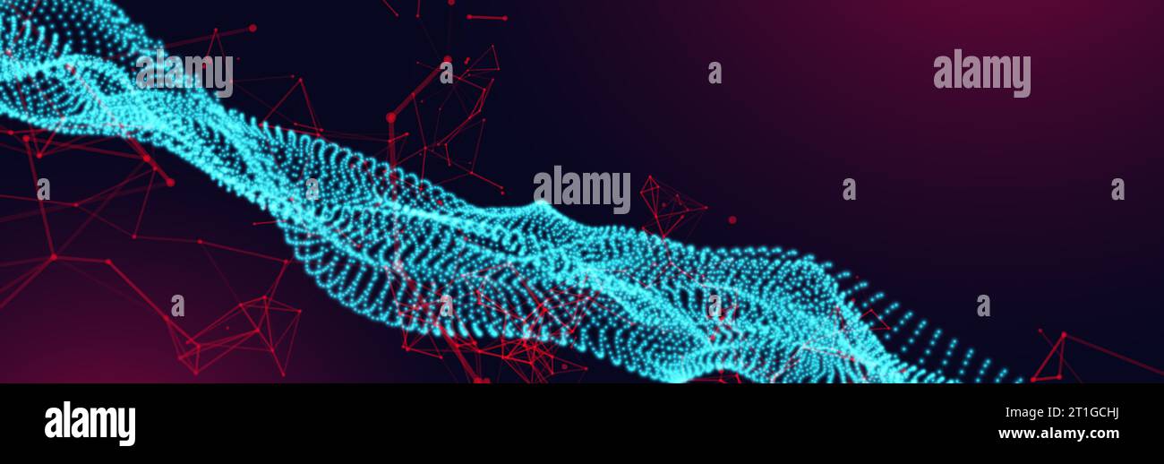 Abstract vector background. Glowing particles dynamic flow Stock Vector Image & Art - Alamy
