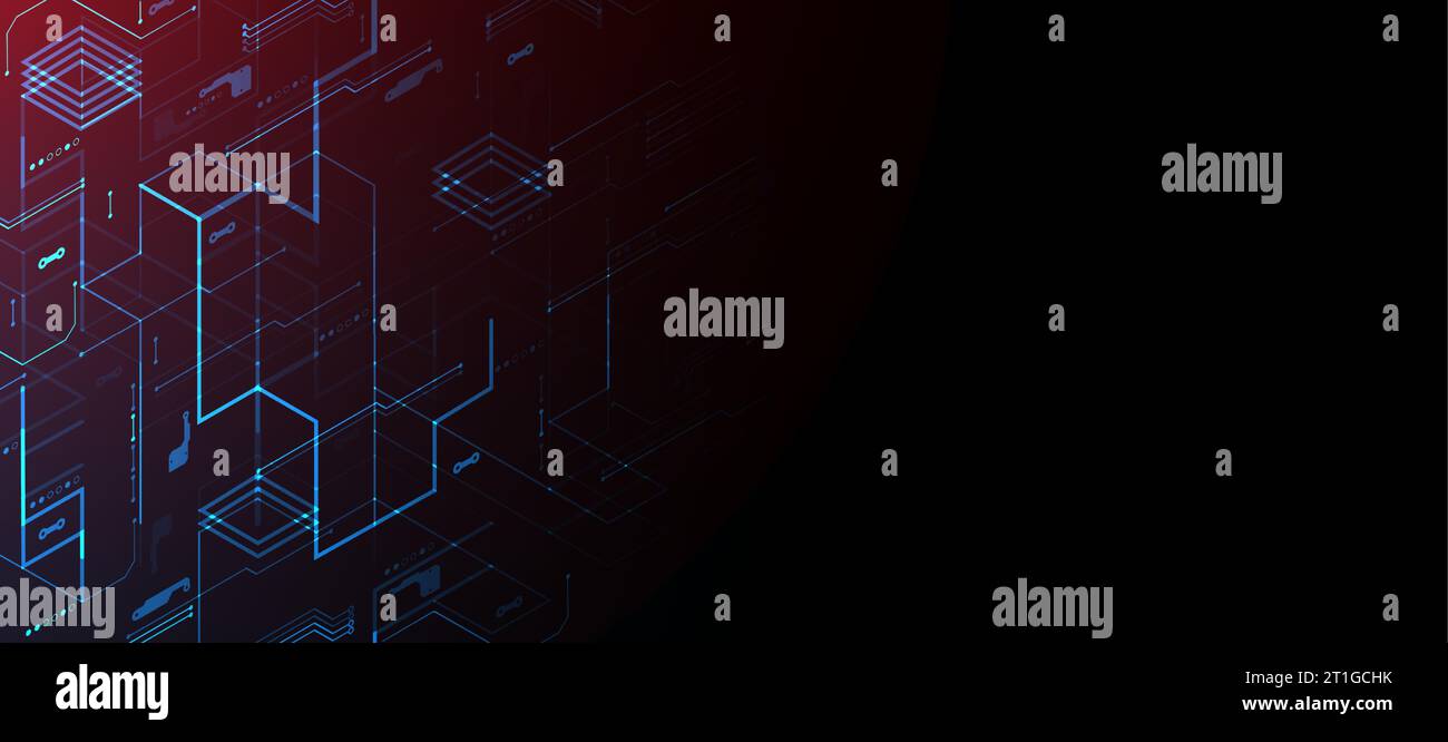 Vector illustration, Hi-tech digital technology and engineering theme ...