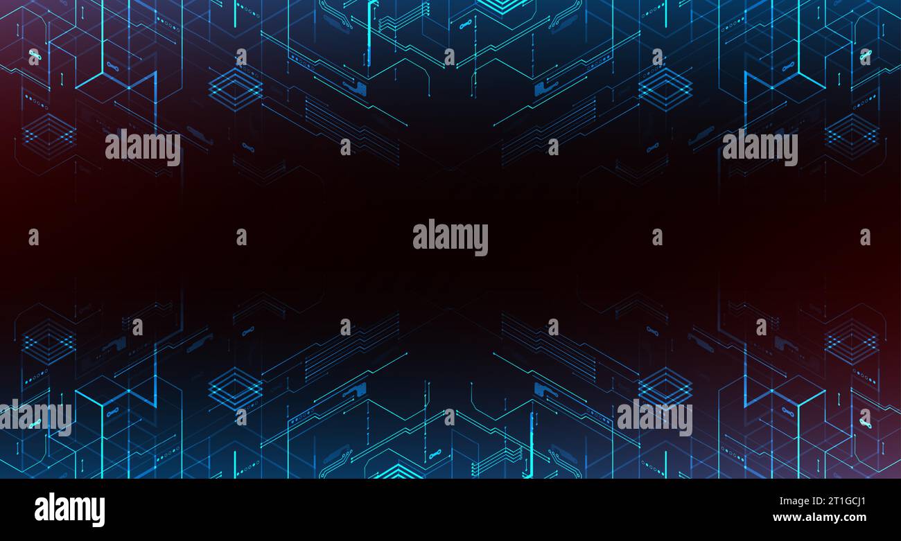 Vector illustration, Hi-tech digital technology and engineering theme ...