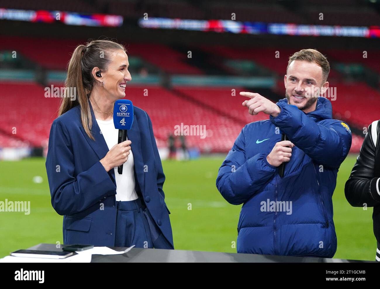 England's James Maddison interviewed by Channel 4 pundit Jill Scott ...
