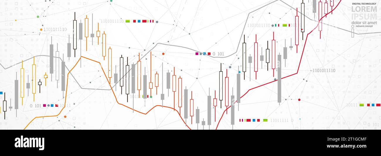 Financial trade concept. Stock market and exchange. Candle stick graph ...