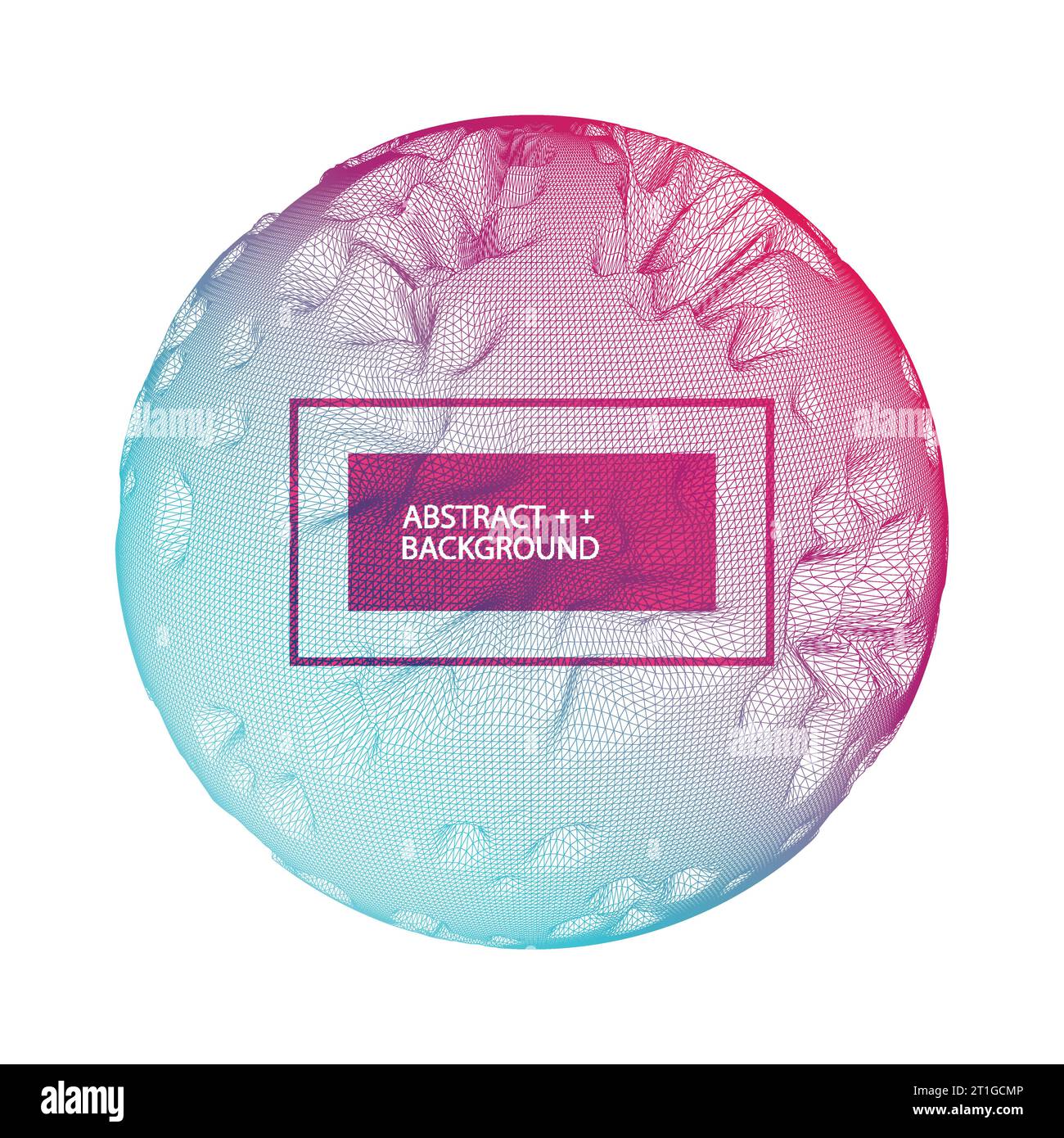 Abstract sphere background with waves. 3D surface Stock Vector Image ...