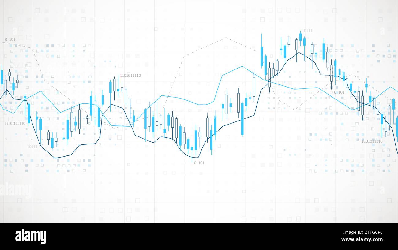 Financial trade concept. Stock market and exchange. Candle stick graph ...