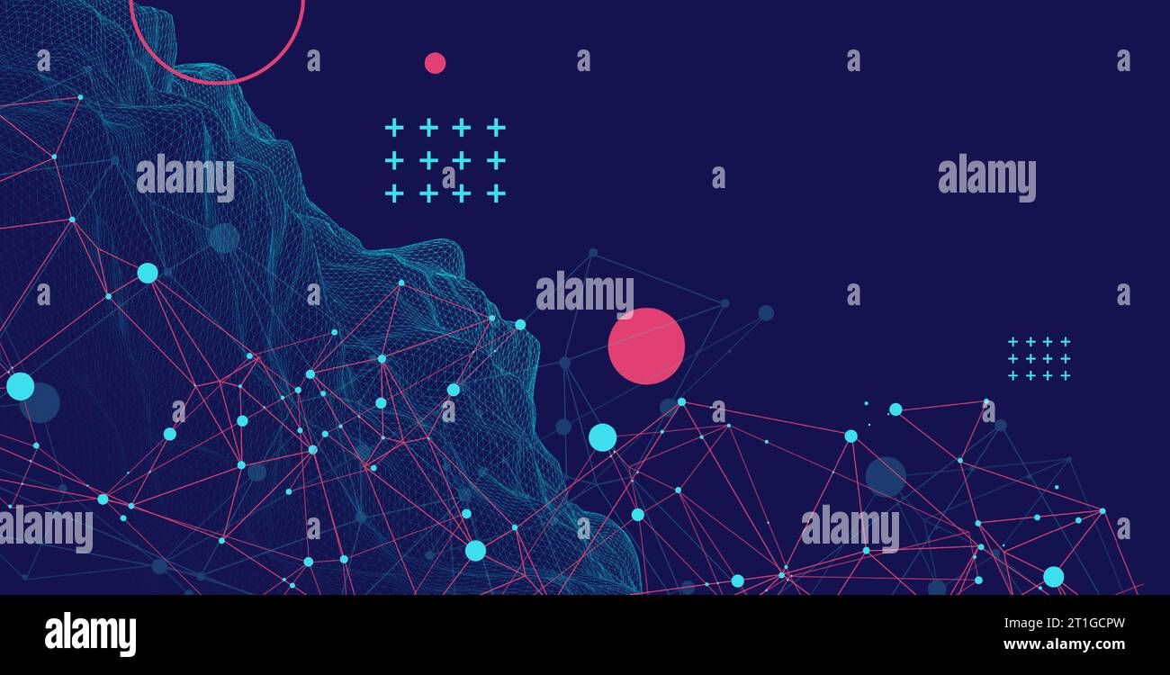Template for science and technology presentation. Plexus style ...