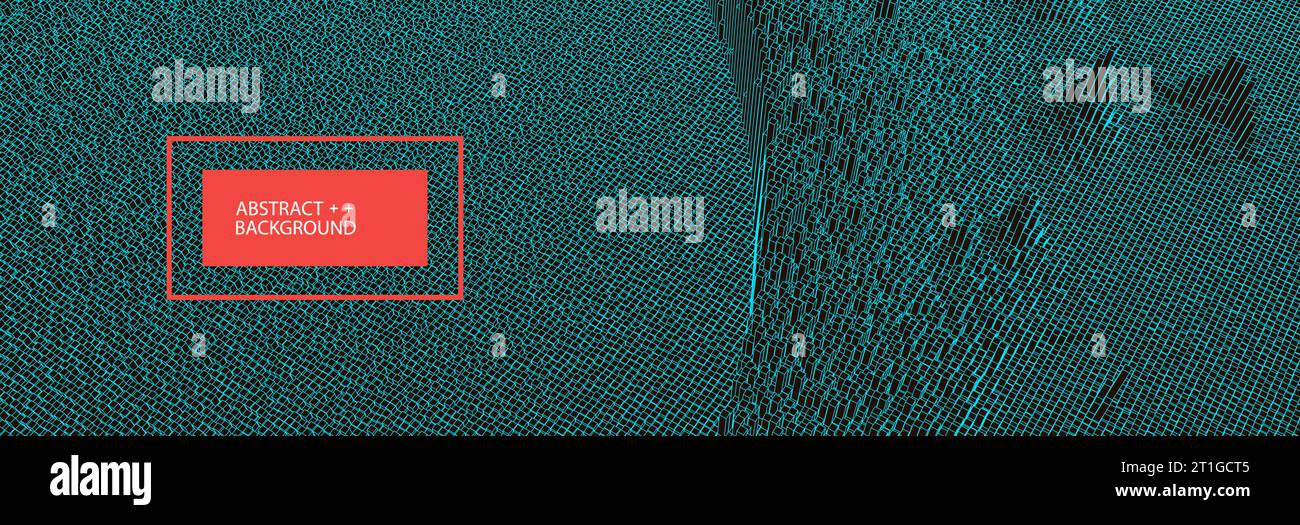 Square pattern. Wireframe landscape background. Futuristic vector ...