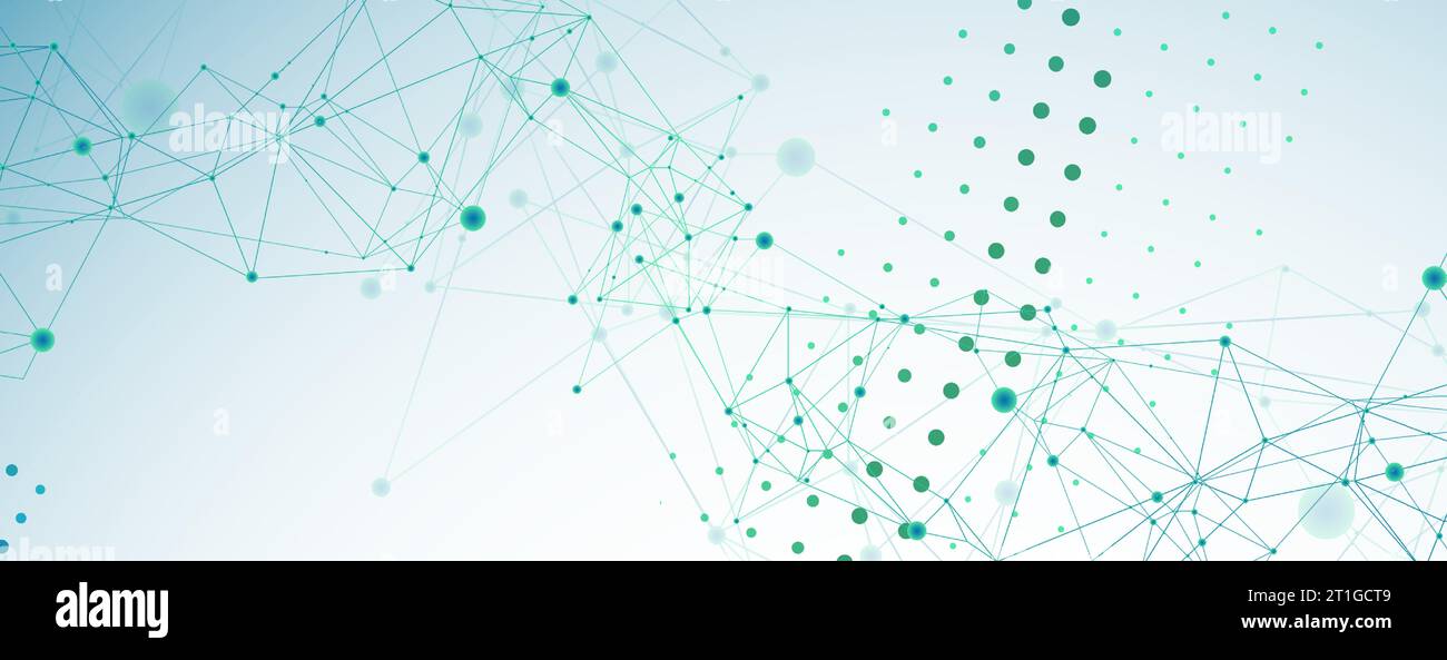 Abstract Polygonal Vector Background With Connecting Dots And Lines Digital Data Visualization